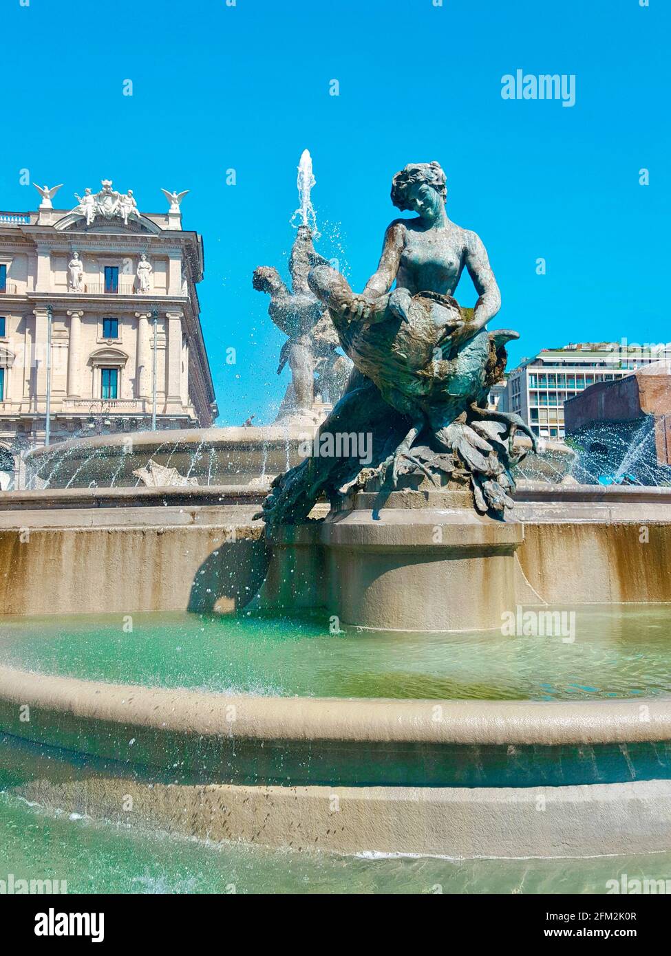 ROME, ITALY - Jun 03, 2018: View of the Fountain of the Naiads (Italian ...