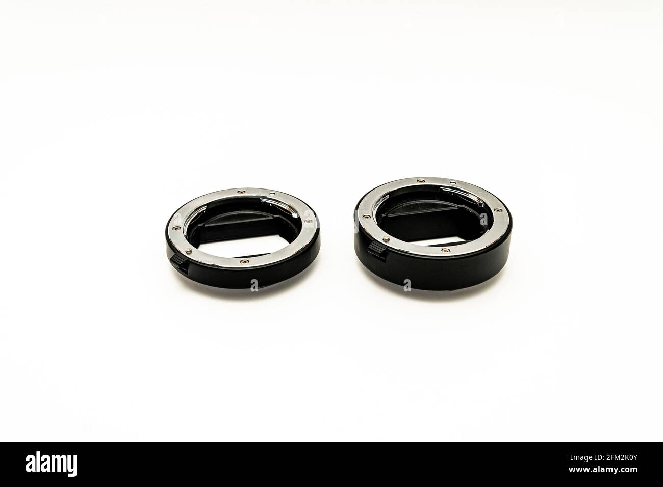 Black metal extension rings, for macro photography with normal lenses ...