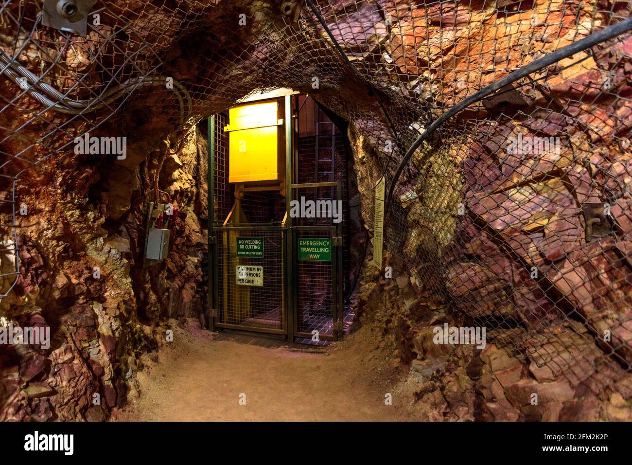 Tennant Creek, Australia - Aug 2019: underground mine elevator of ...