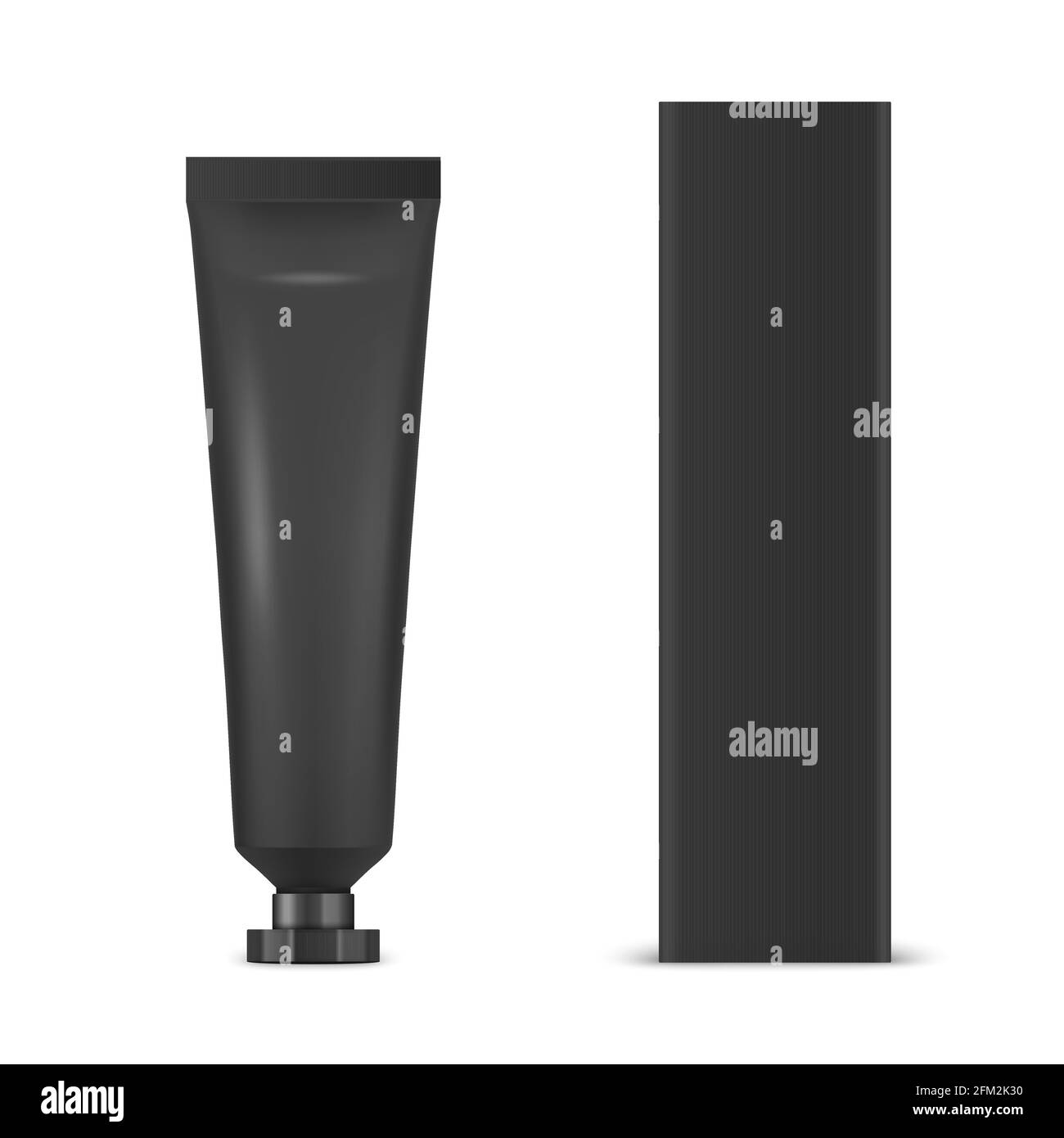 Vector 3d Realistic Plastic, Metal Black Tooth Paste, Cream Tube ...