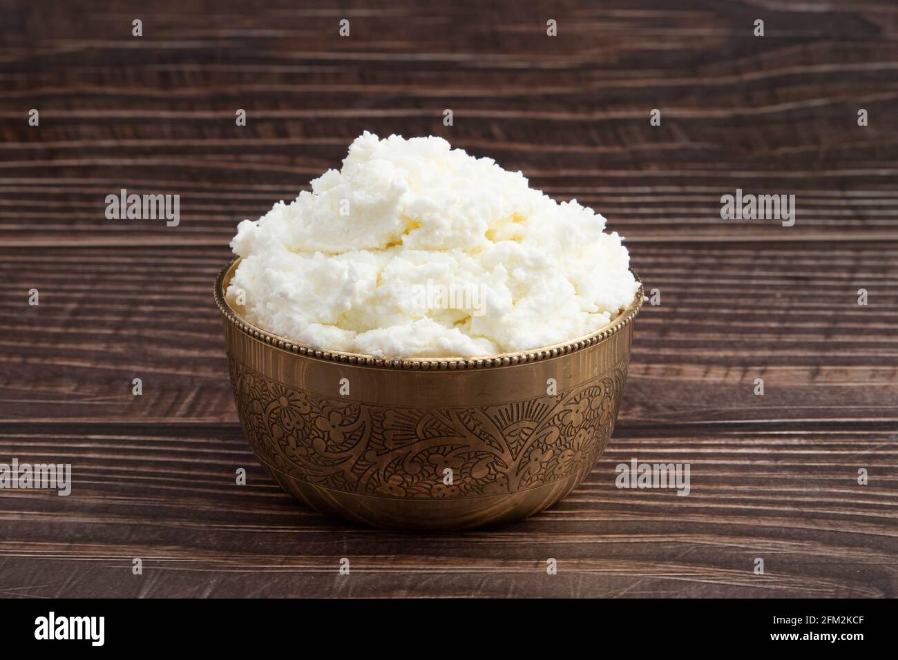 Freshly Churned White Butter Also Known As Safed Makhan Malai Or ...