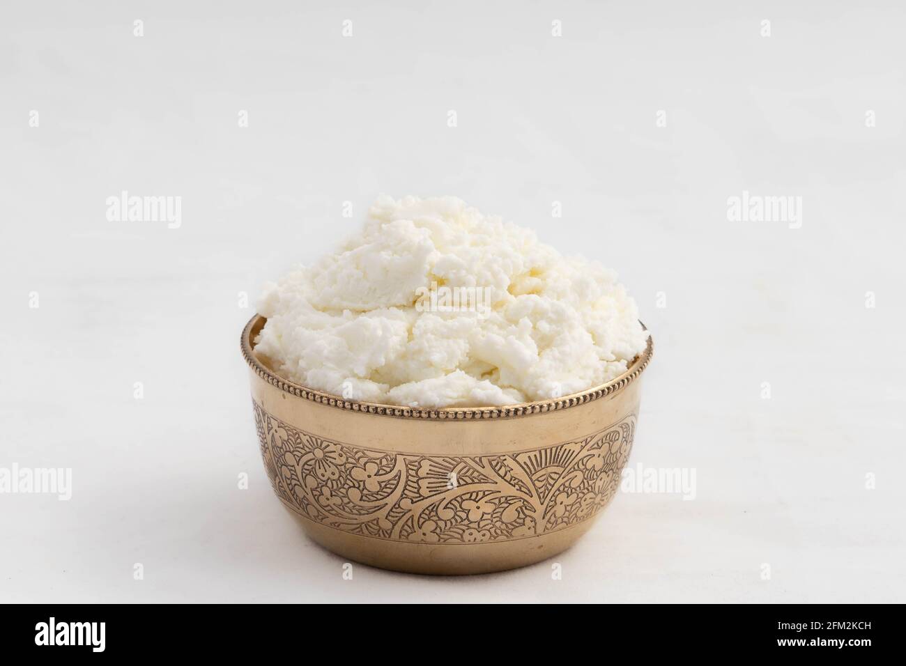 Freshly Churned White Butter Also Known As Safed Makhan Malai Or ...