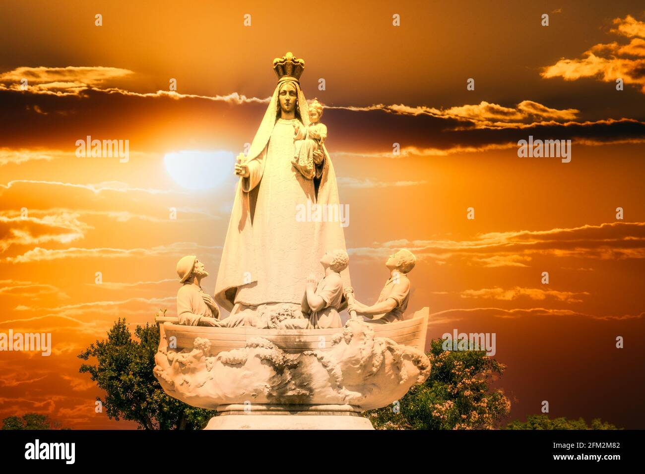 Sculpture Our Lady of Charity of El Cobre in the Colon Cemetery in ...