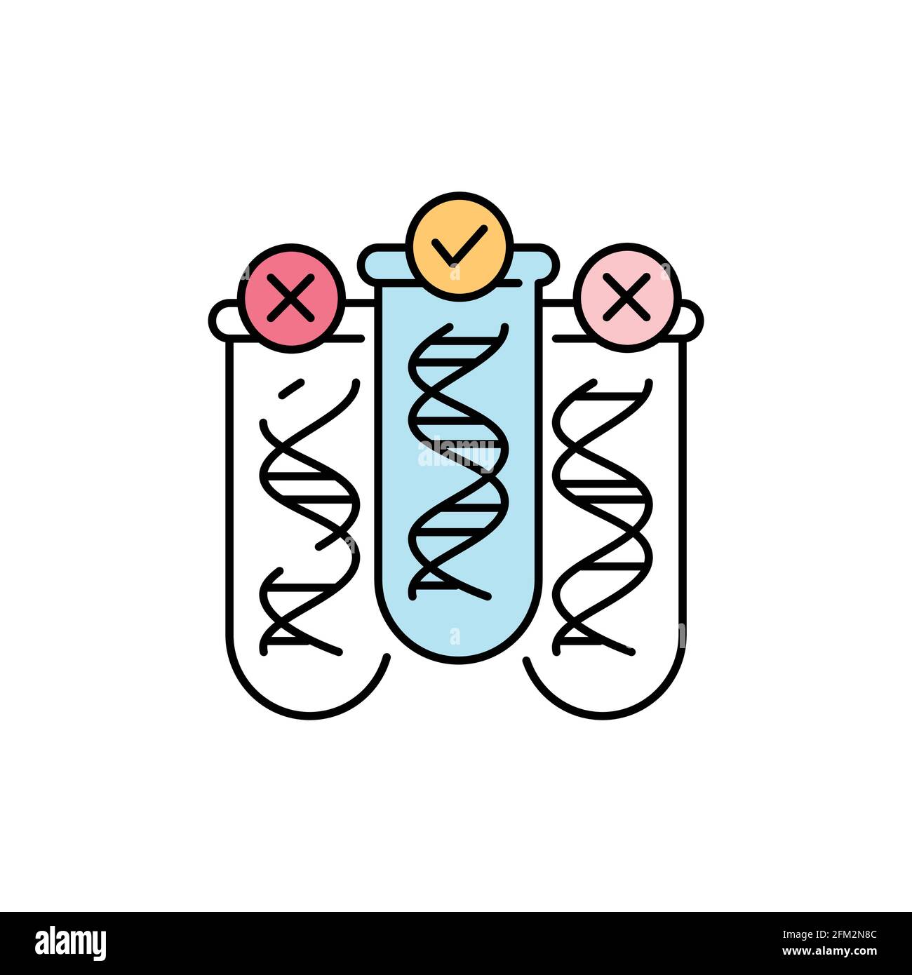 Genetic testing olor line icon. Medical test. Pictogram for web page ...
