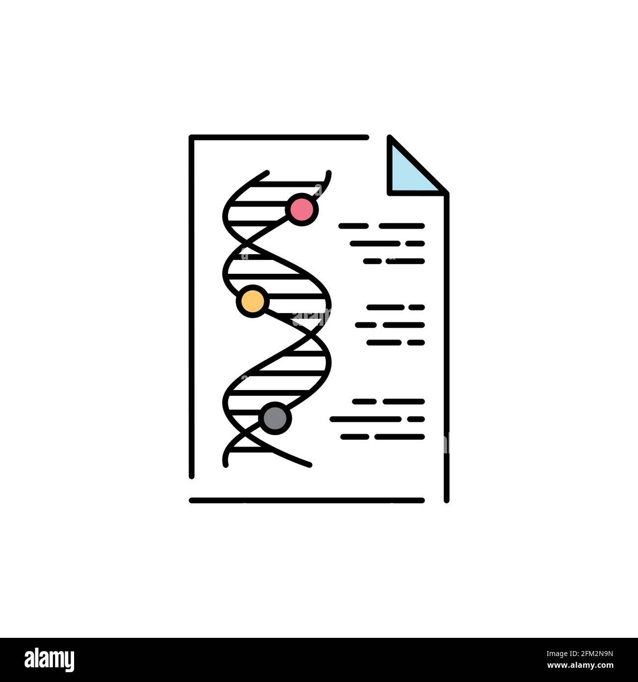 Genetic diagnosis olor line icon. Medical test. Pictogram for web page ...