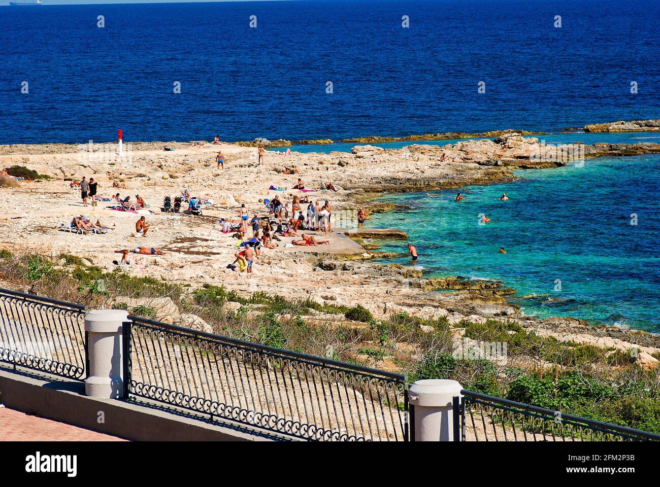 Qawra point beach hi-res stock photography and images - Alamy