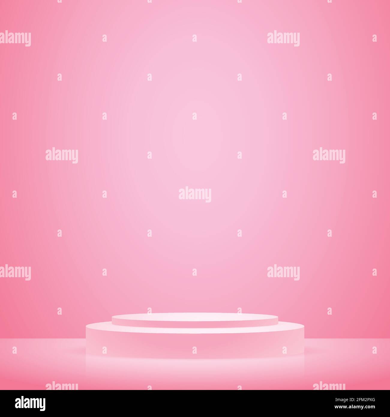 Big red studio, podium with lighting - Vector illustration Stock Vector ...