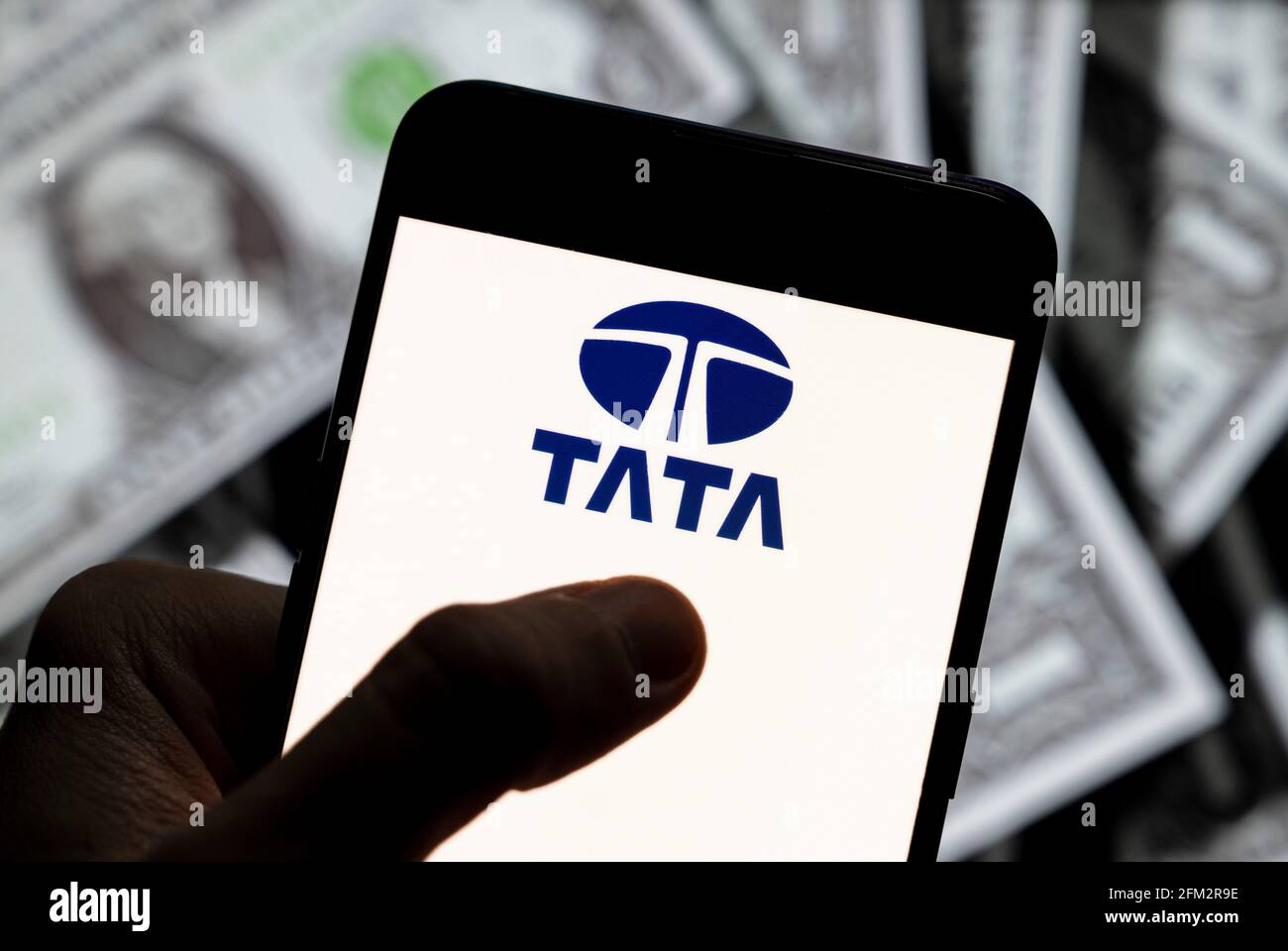 In this photo illustration the Indian multinational automobile ...