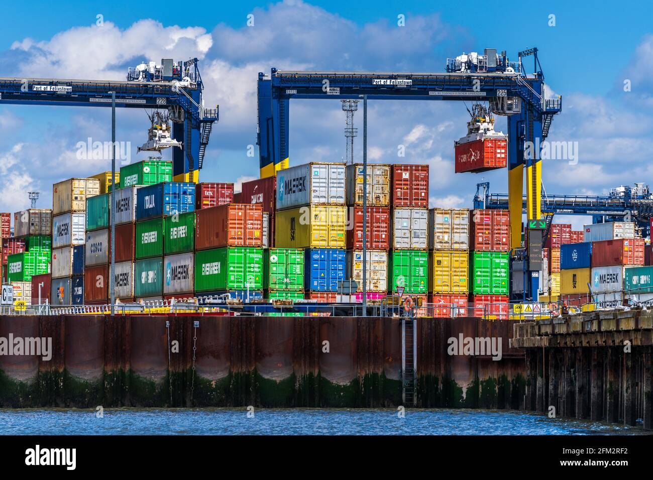 Shipping Containers at Felixstowe Port UK - Intermodal Shipping ...