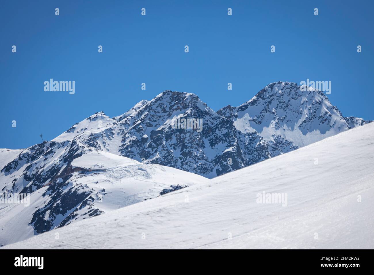 winter wonderland in Soelden in Oetztal, Austria Stock Photo - Alamy