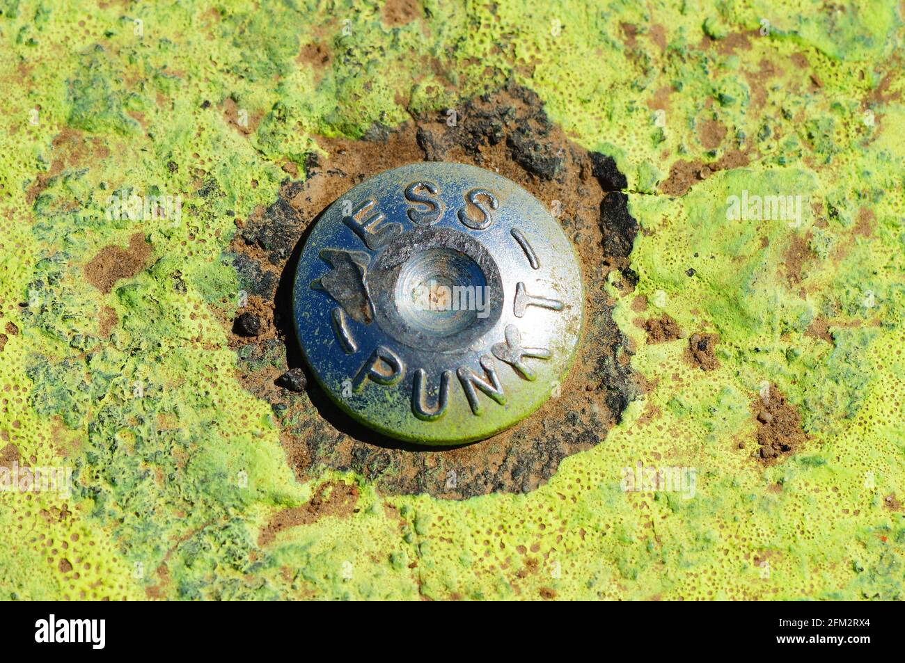 A survey point for land surveying Stock Photo - Alamy