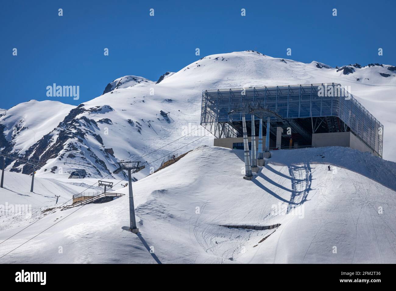 to the the top of the mountain with Giggijochbahn in Oetztal, Austria ...