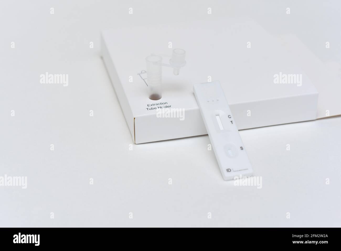 Covid-19 self testing kit to check for coronavirus at home Stock Photo ...