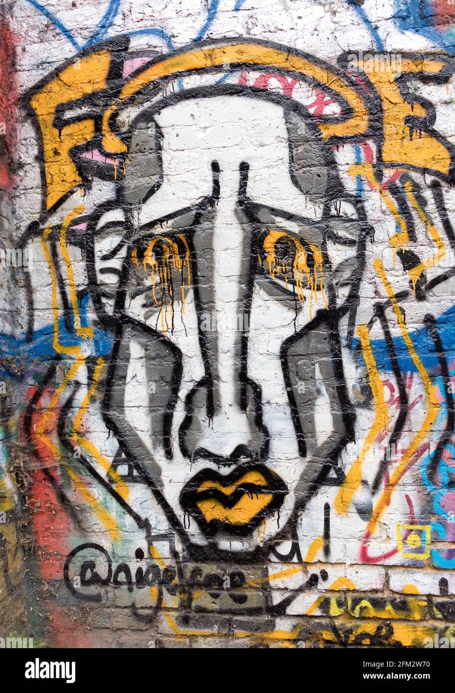 Face Graffiti London UK Stock Photo - Alamy