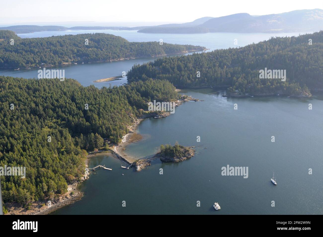 The canal between North and South Pender Island, North Pender Island ...