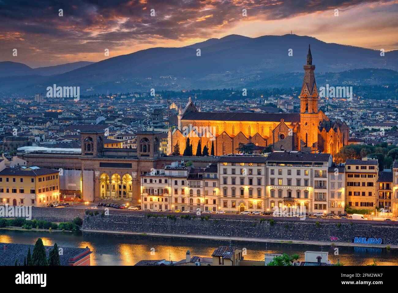 Florence, Italy - July 19, 2017: Basilica di Santa Croce Holy Cross is ...