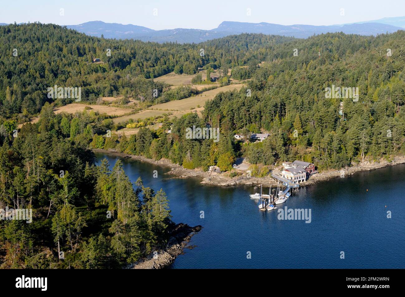 Hope Bay, North Pender Island, BC. Aerial photographs of the Southern ...
