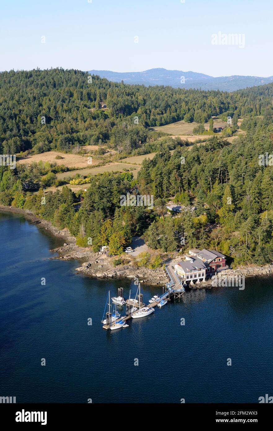 Hope Bay, North Pender Island, BC. Aerial photographs of the Southern ...