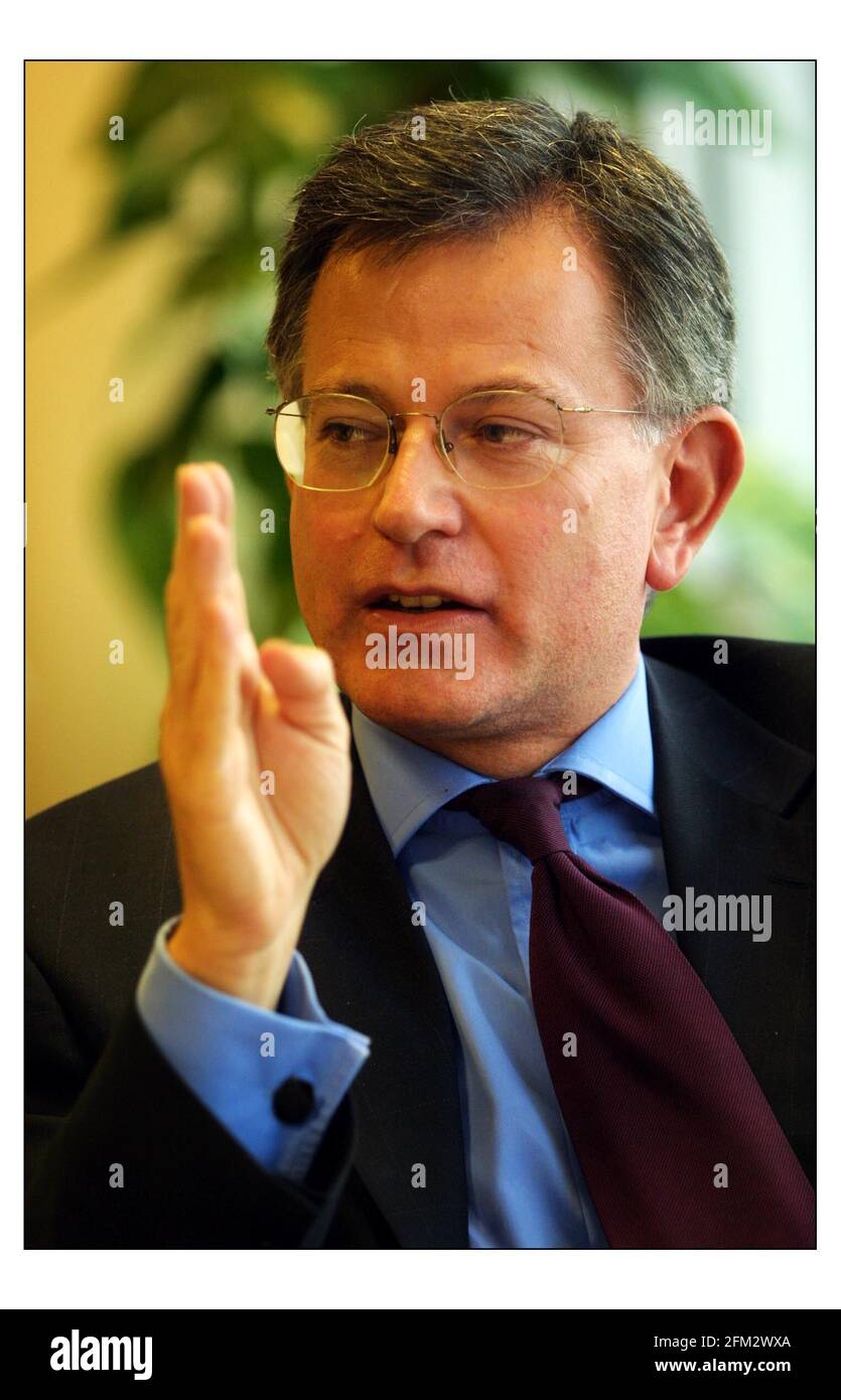 Stephen Byers in his office in London.pic david sandison 19/1/2002 ...