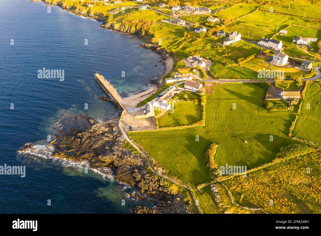 Aerial view of Portnoo harbour in County Donegal, Ireland Stock Photo ...