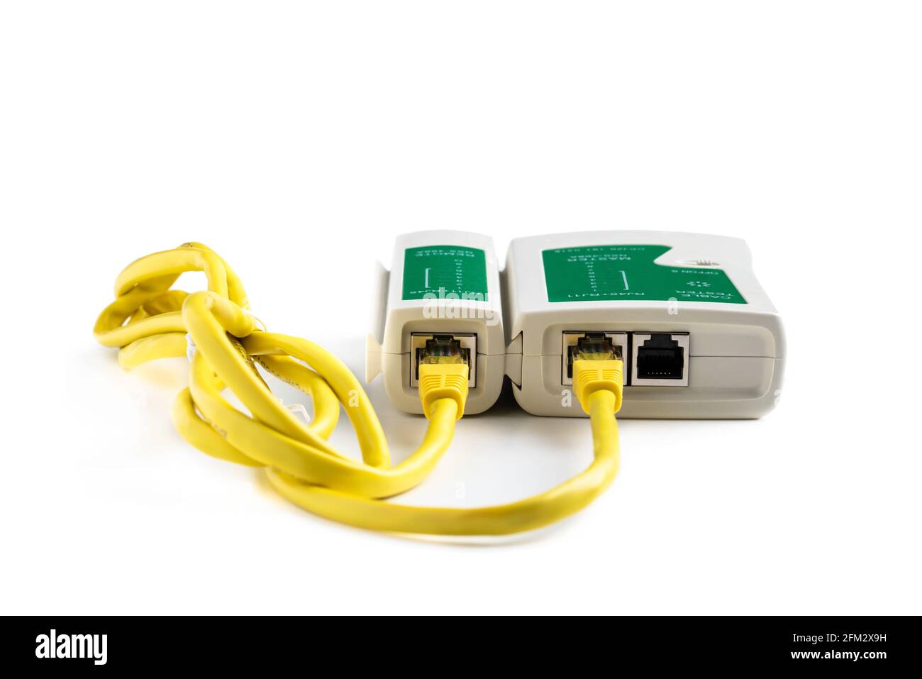 Network Cable Tester Test Tool RJ45 application example isolated on ...