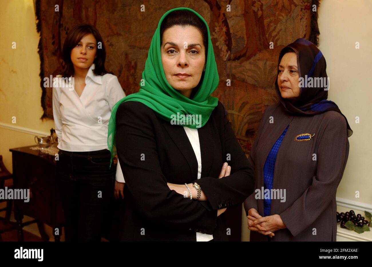 FATIMA GAILANI (CENTRE) WITH HER DAUGHTER HOMAIRA NASSER ZIA AND HER ...