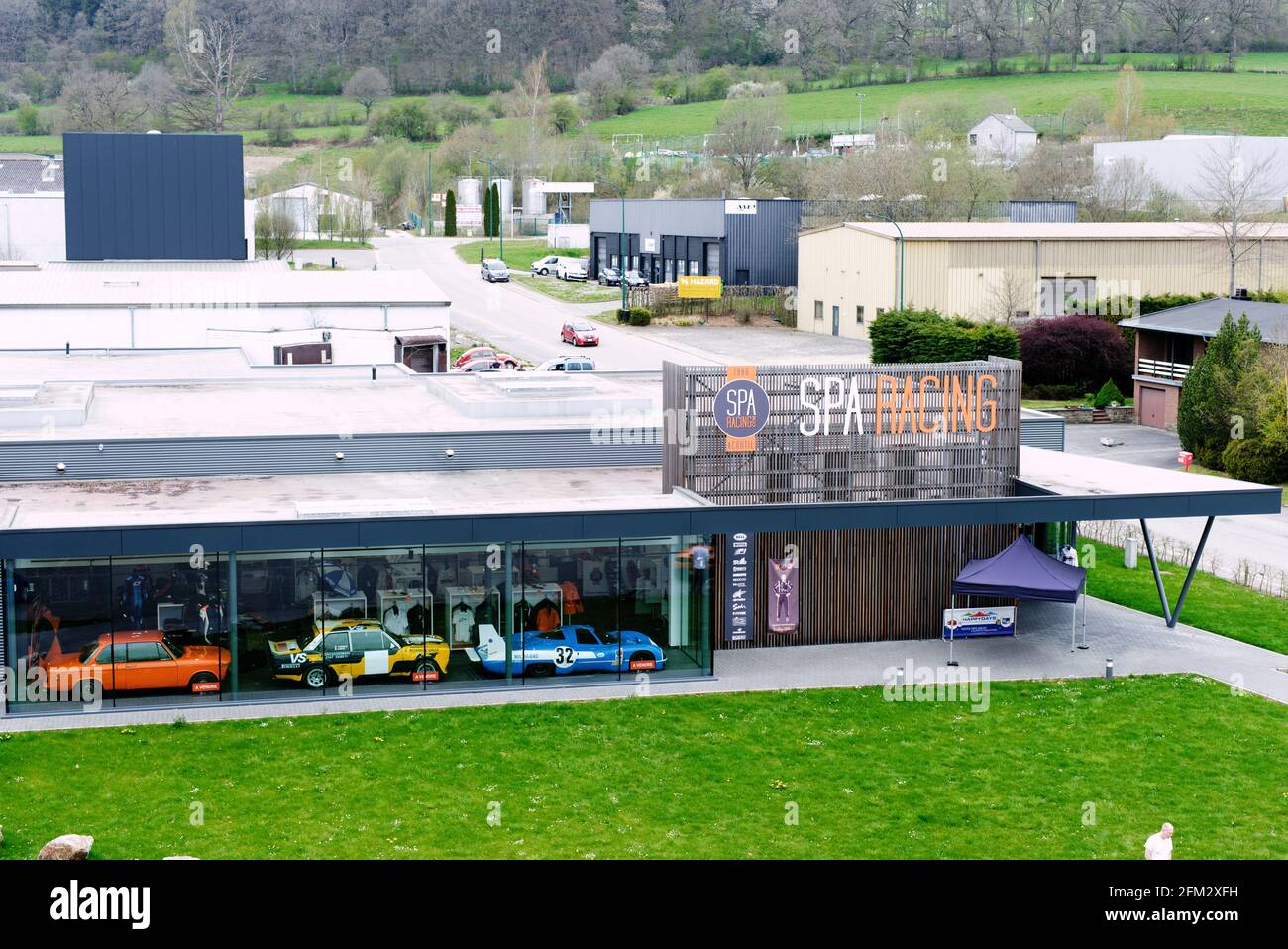Spa Racing shop in Stavelot, Belgium Stock Photo - Alamy