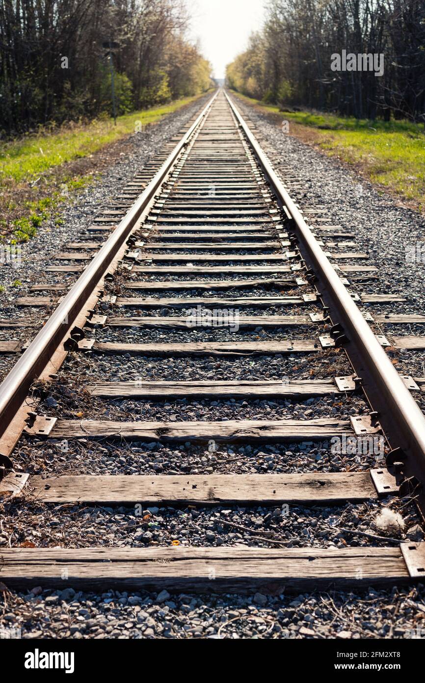 Railway tracks low perspective hi-res stock photography and images - Alamy