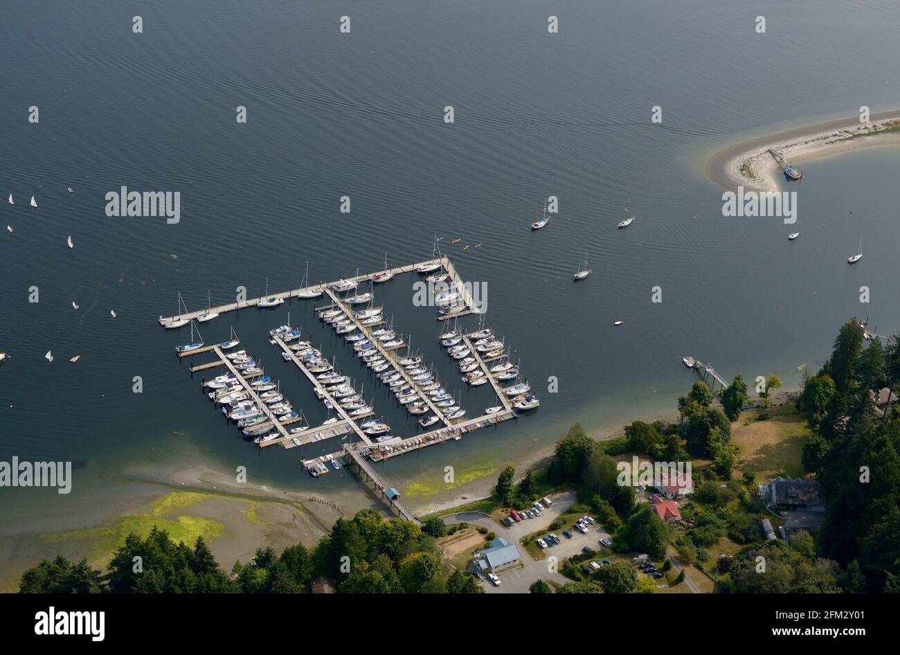 Aerial photo of the Salt Spring Island Sailing Club Marina, Salt Spring ...