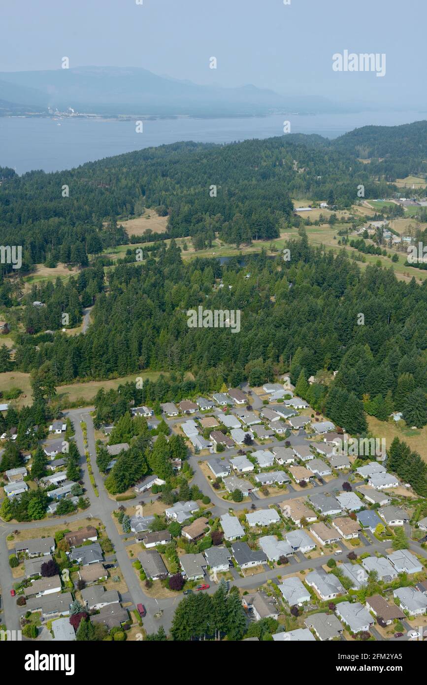 Aerial photo of a Saltspring Island subdivision off Brinkworthy Road ...