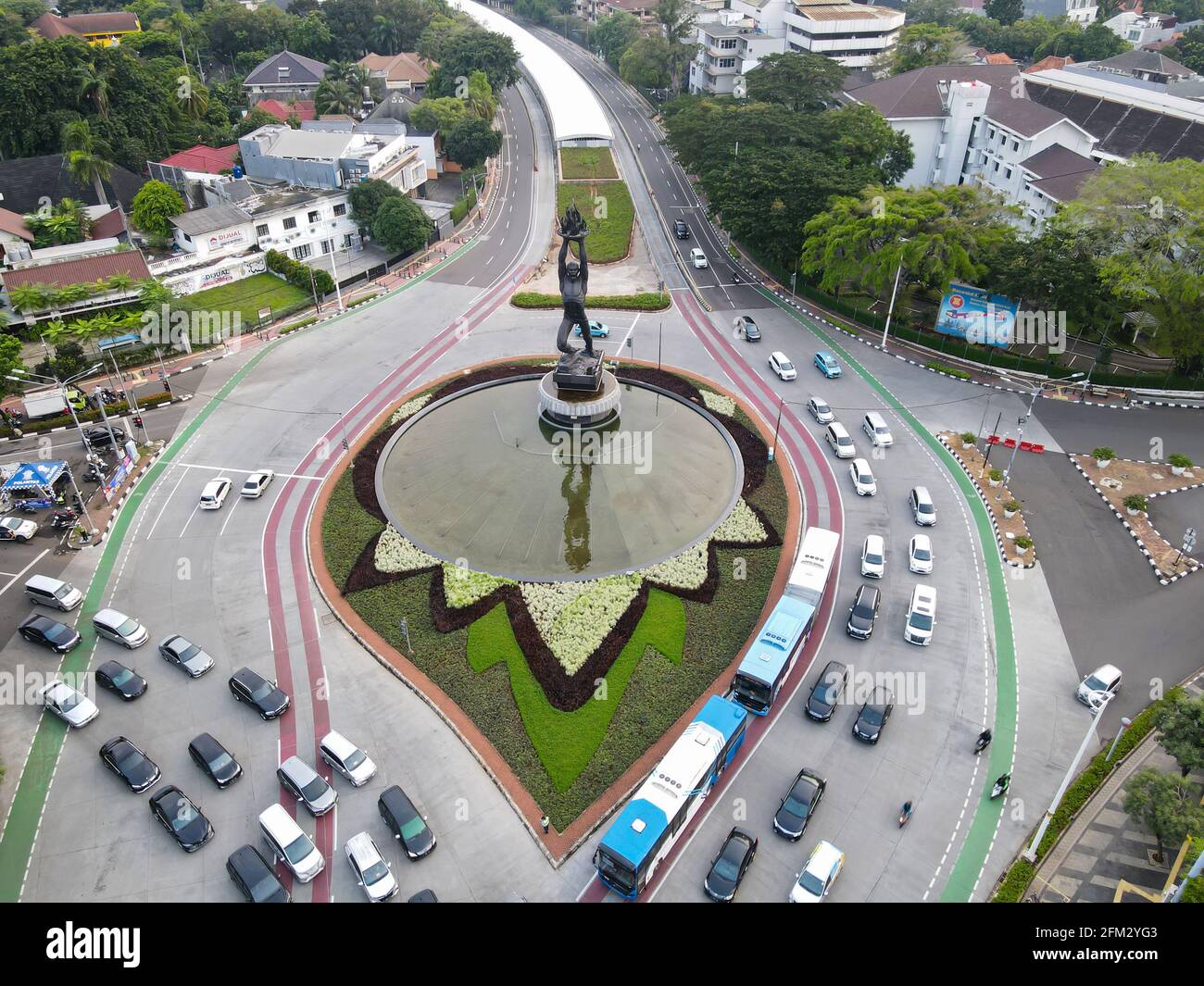 Jakarta, Indonesia, May 6, 2021 : Aerial view of Youth Advancement ...