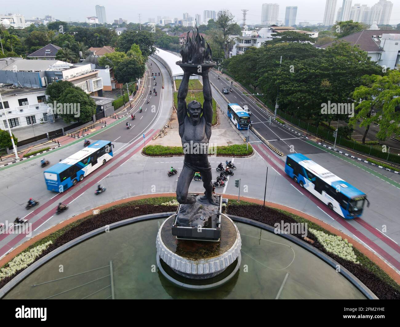 Jakarta, Indonesia, May 6, 2021 : Aerial view of Youth Advancement ...