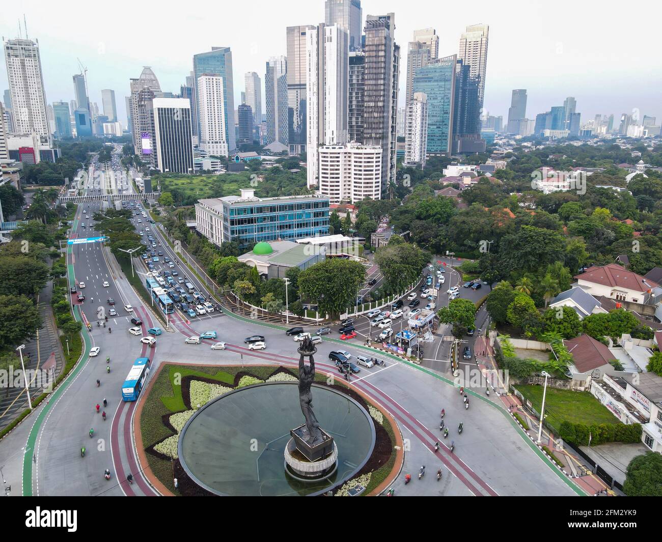 Jakarta, Indonesia, May 6, 2021 : Aerial view of Youth Advancement ...