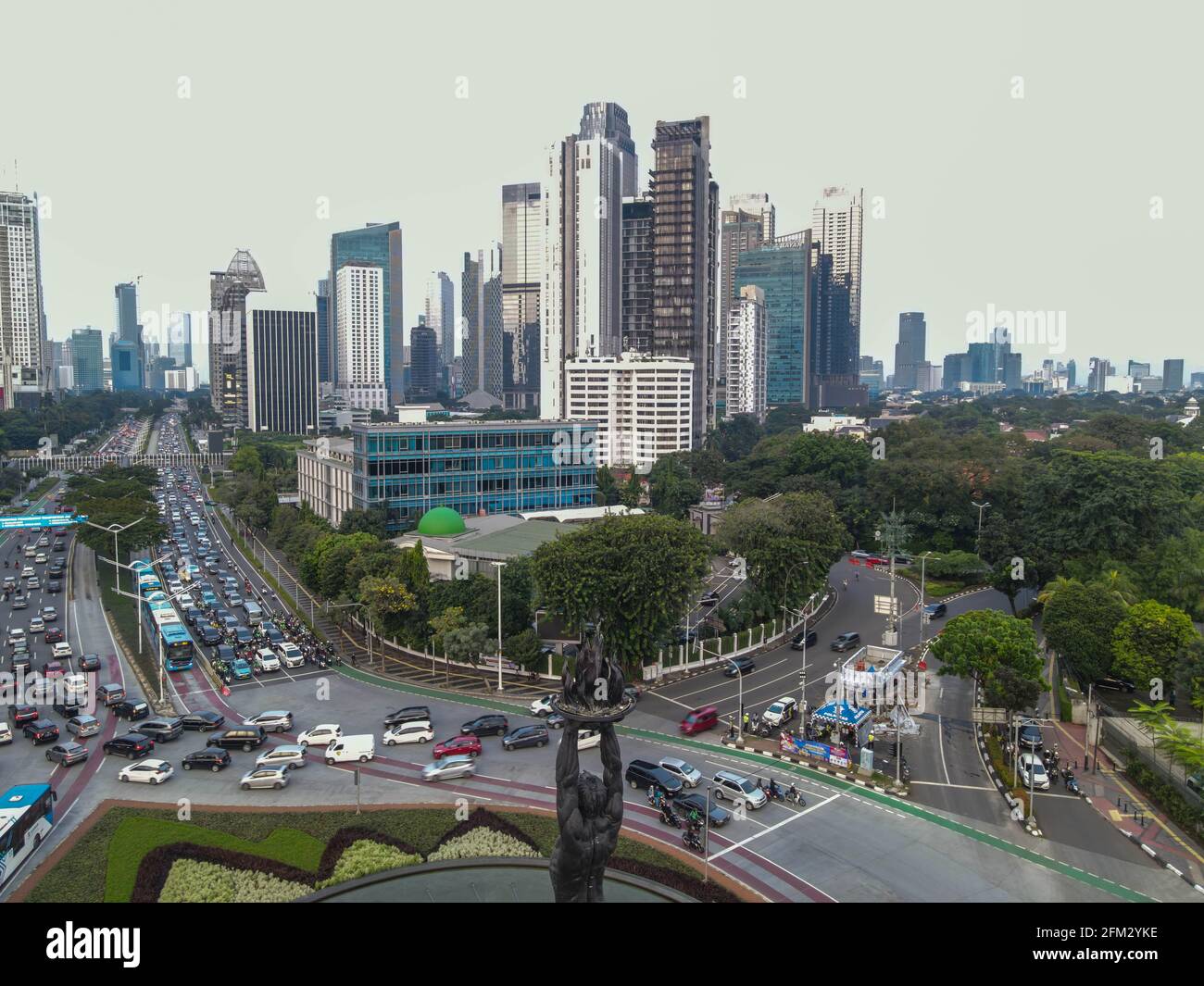 Jakarta, Indonesia, May 6, 2021 : Aerial view of Youth Advancement ...