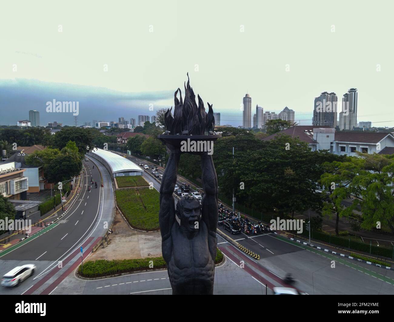 Jakarta, Indonesia, May 6, 2021 : Aerial view of Youth Advancement ...