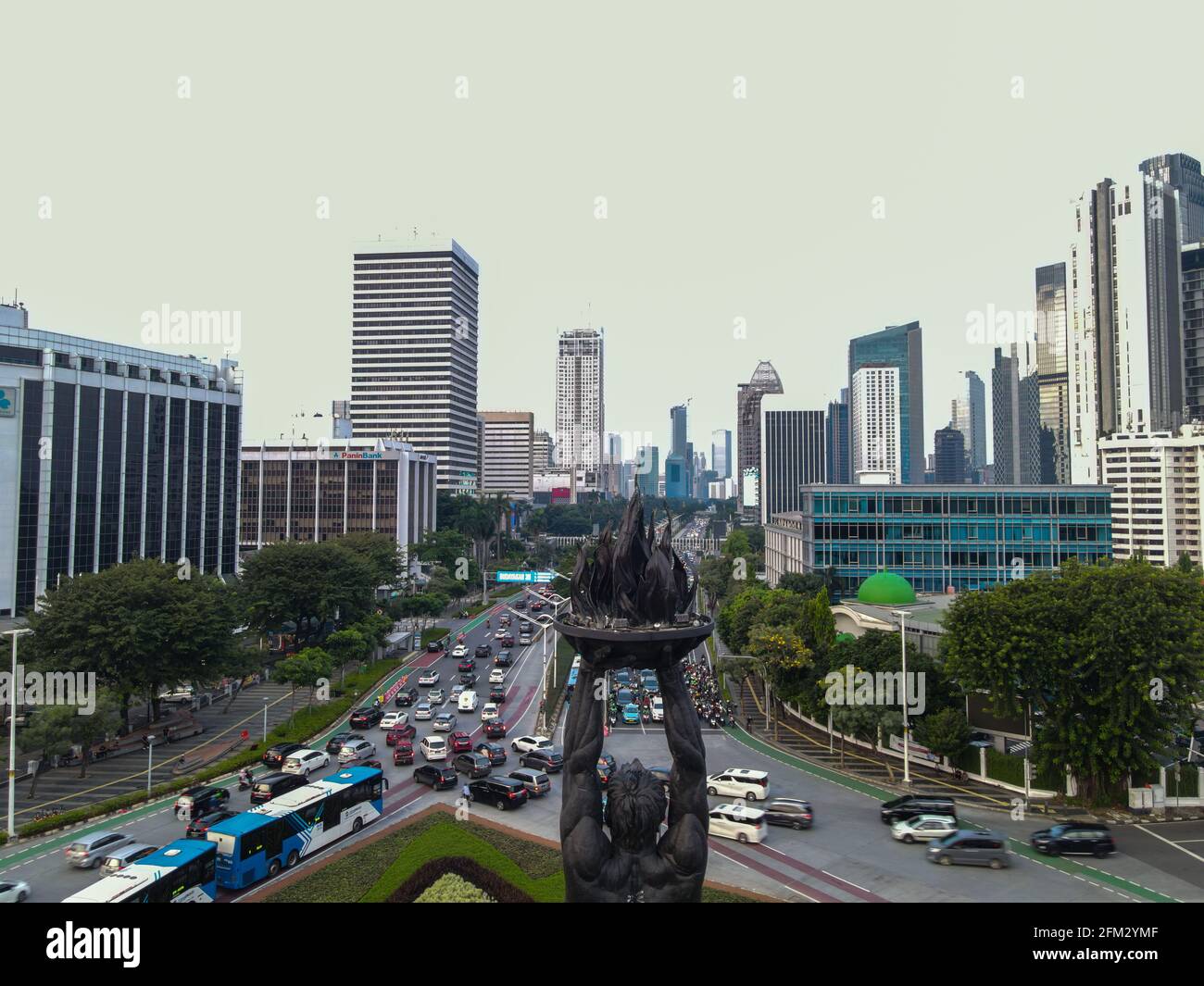 Jakarta, Indonesia, May 6, 2021 : Aerial view of Youth Advancement ...