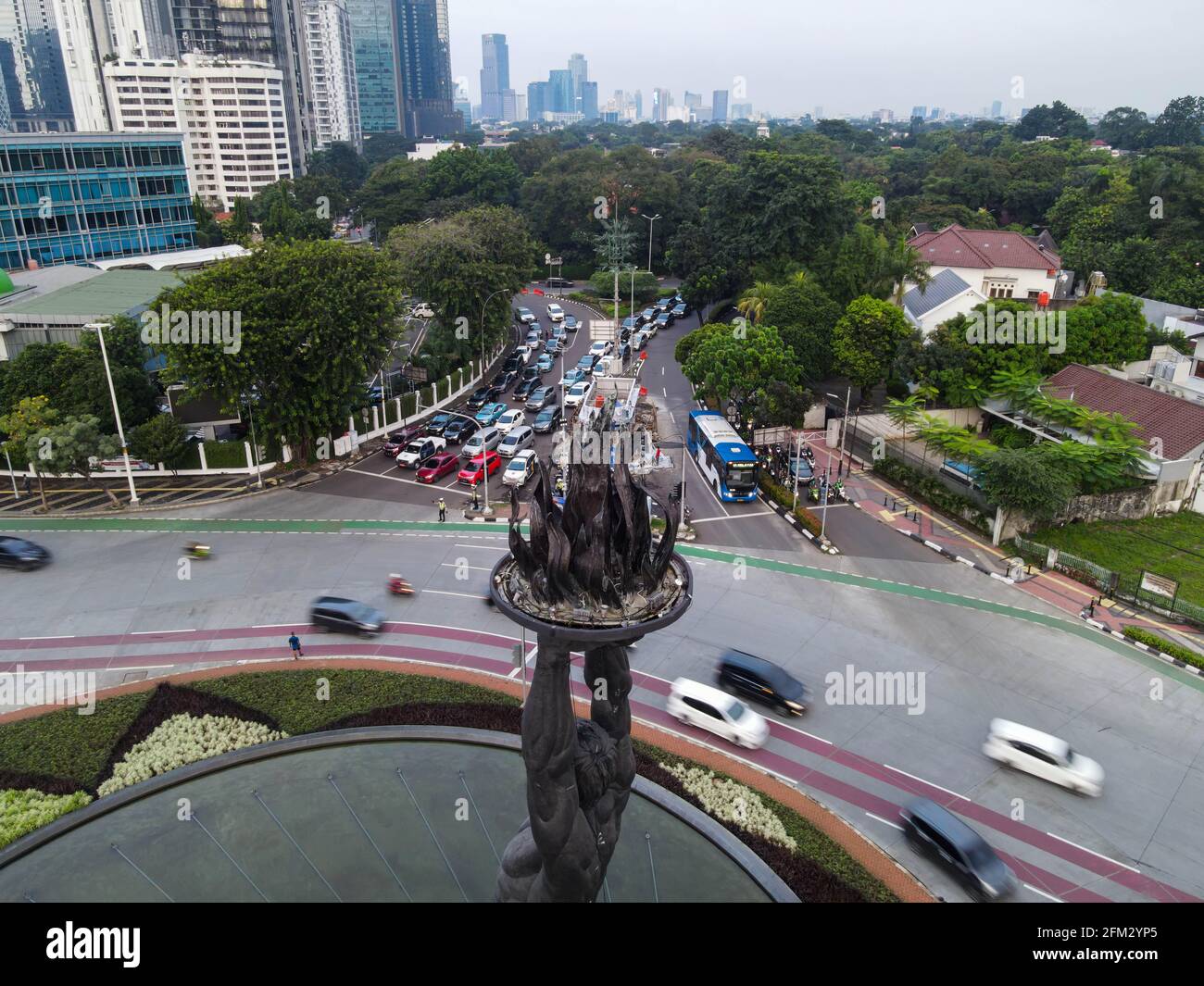Jakarta, Indonesia, May 6, 2021 : Aerial view of Youth Advancement ...