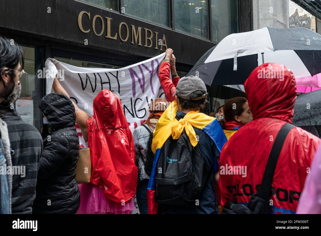 New York, NY - May 5, 2021: Protest was held against violent crackdown ...