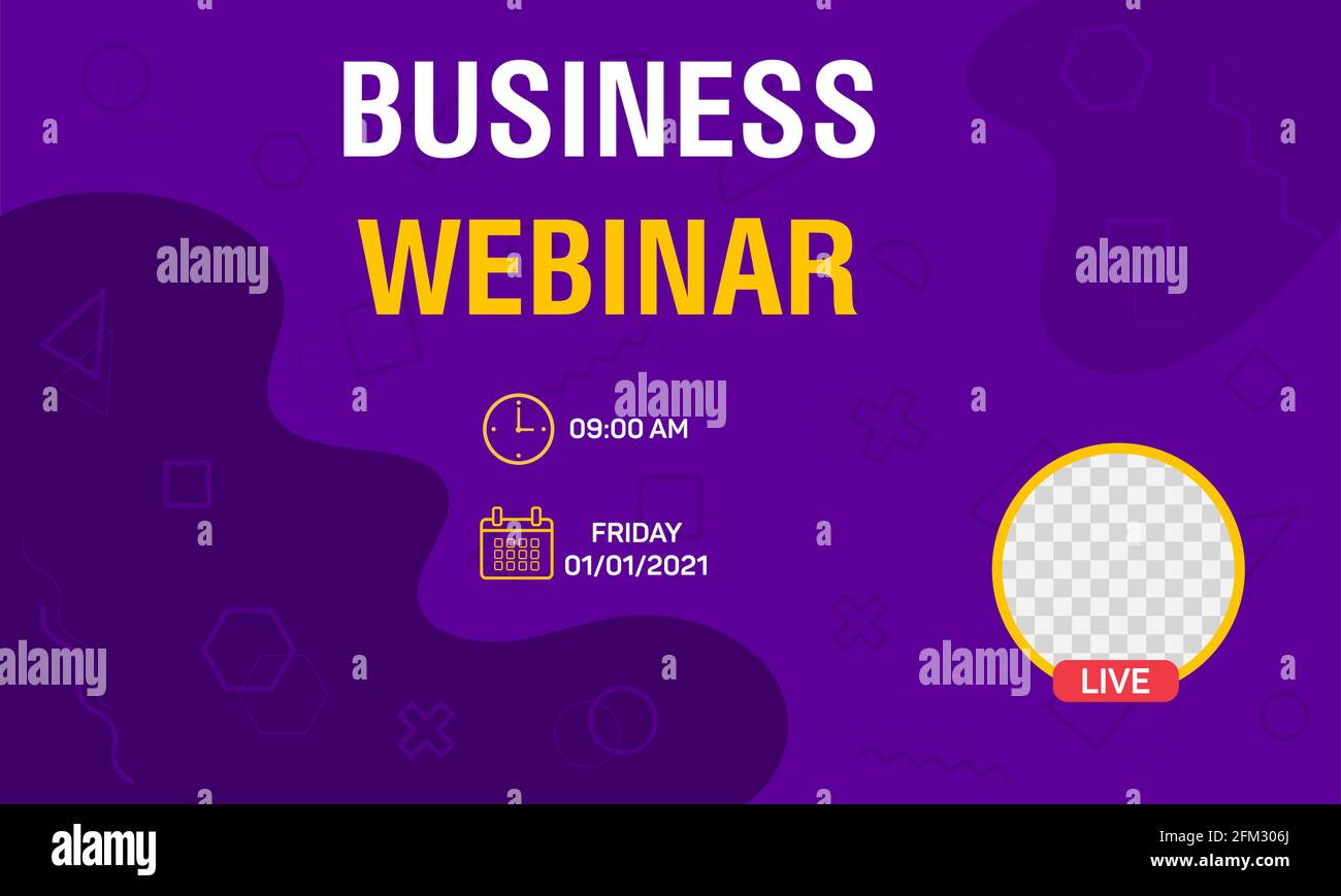 Invitation banner to the online conference. Business webinar invitation ...