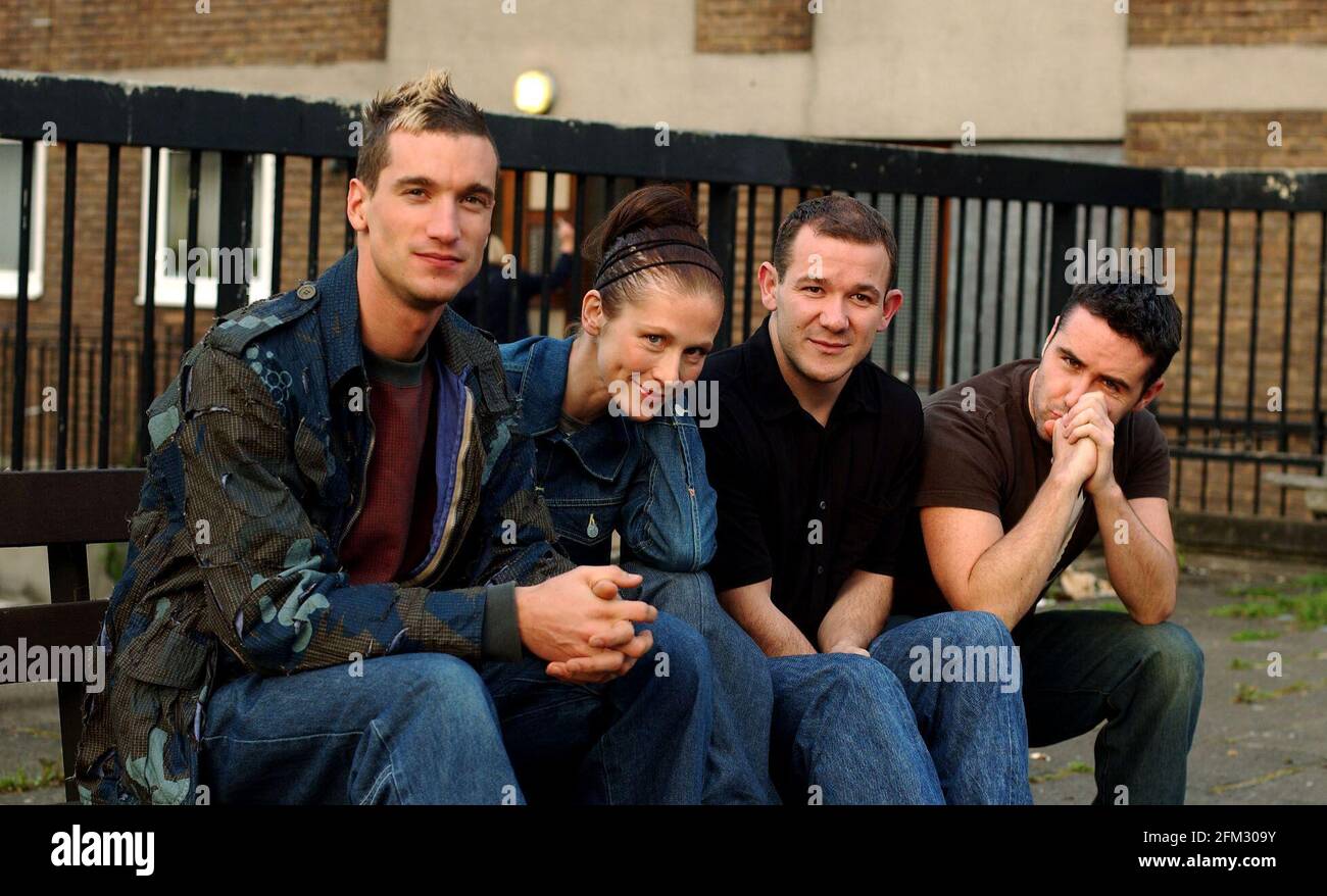 Andy and Lou (left) from dance band 'Lamb' with Theatre Directors Scott ...