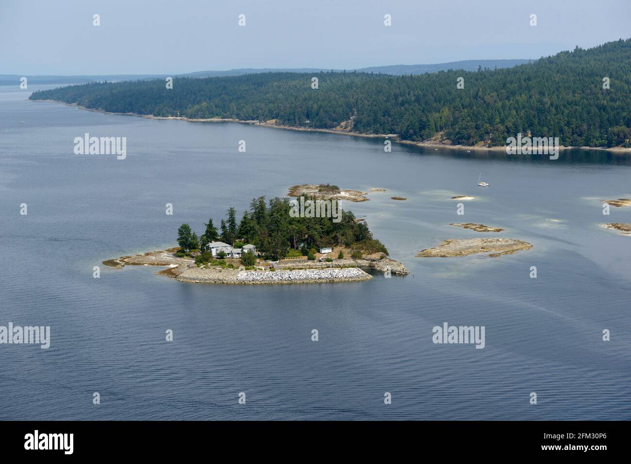 Aerial photo of Scott Island, British Columbia, Canada Stock Photo - Alamy