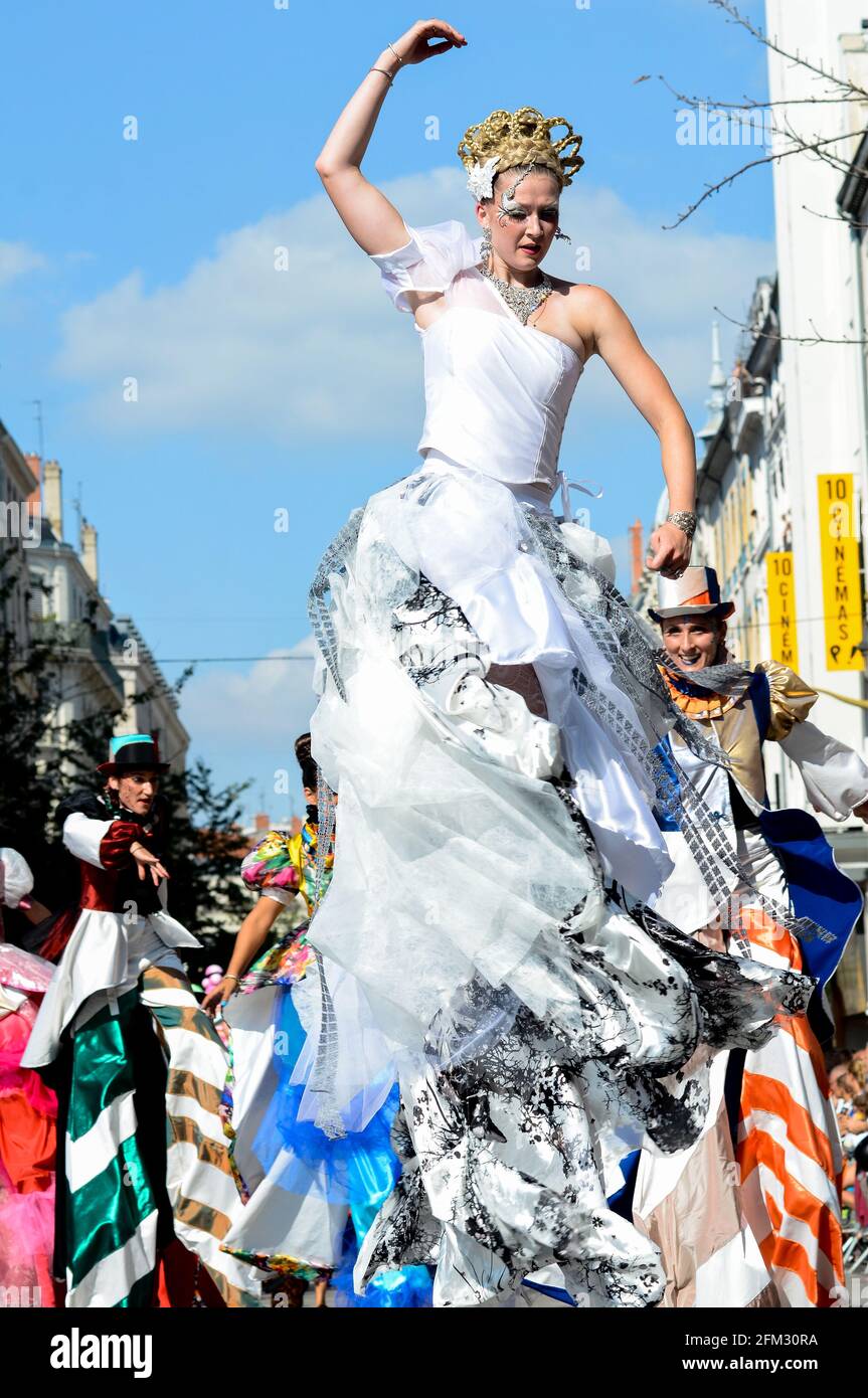 Defile of the Dance Biennal, Lyon, France Stock Photo - Alamy