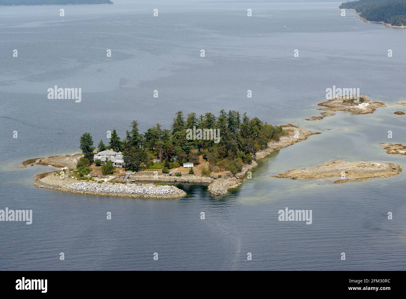 Aerial photo of Scott Island, British Columbia, Canada Stock Photo - Alamy