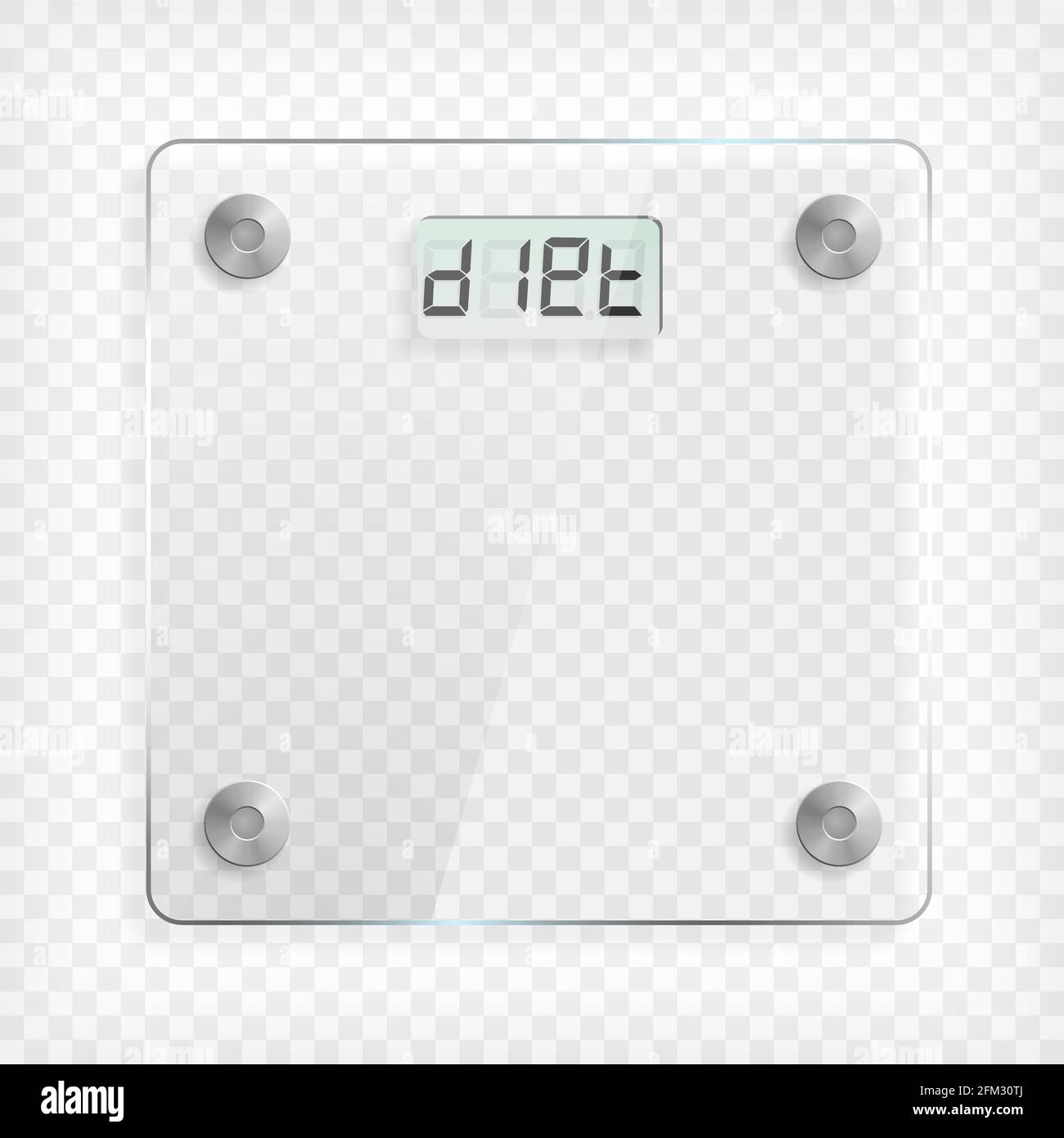 Transparent square glass scale with reflection and shadow Stock Vector ...