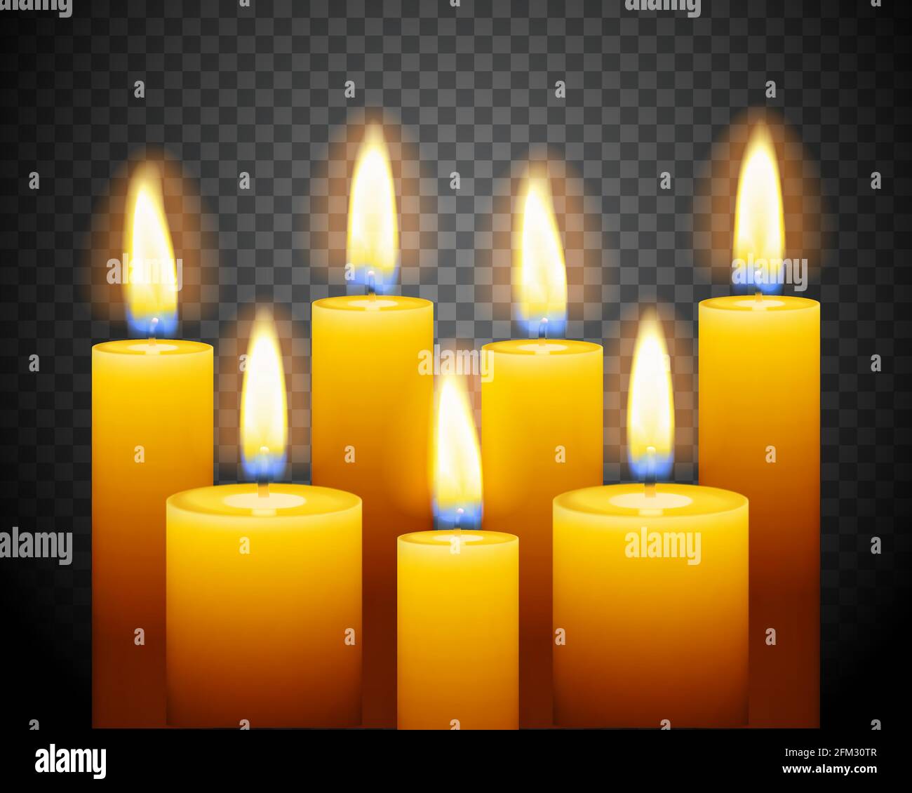 Three tall candles hi-res stock photography and images - Alamy