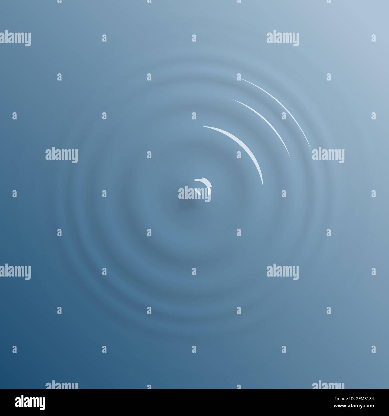 Water drop falling on water surface, top view background Stock Vector ...