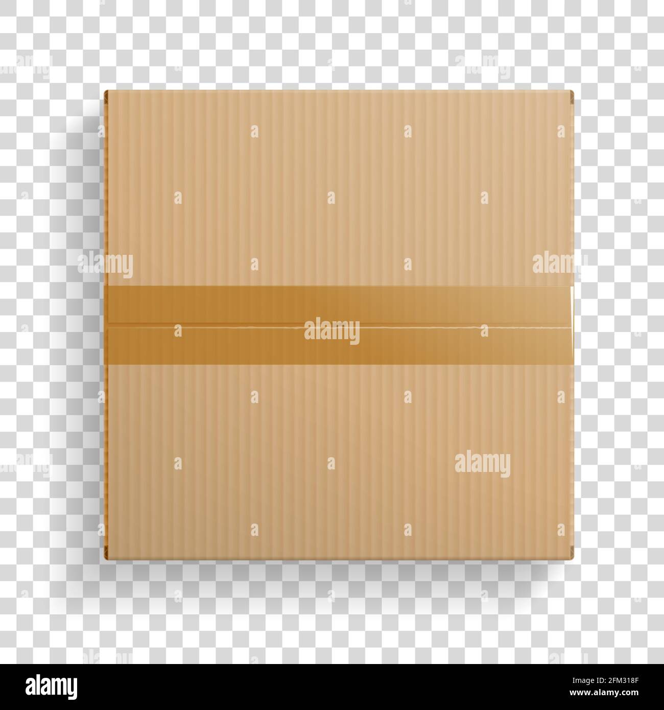 Above view cardboard package Stock Vector Images - Alamy