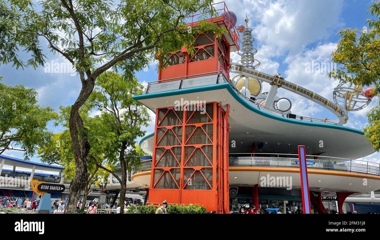 Orlando, FL USA - May 2, 2021 - The Astro Orbiter ride at Disney World ...