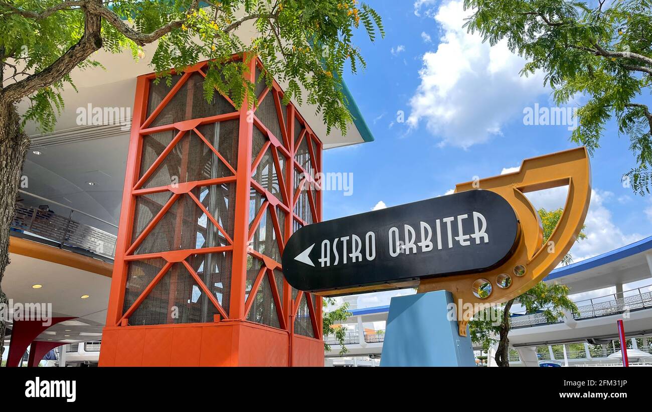 Orlando, FL USA - May 2, 2021 - The Astro Orbiter ride at Disney World ...