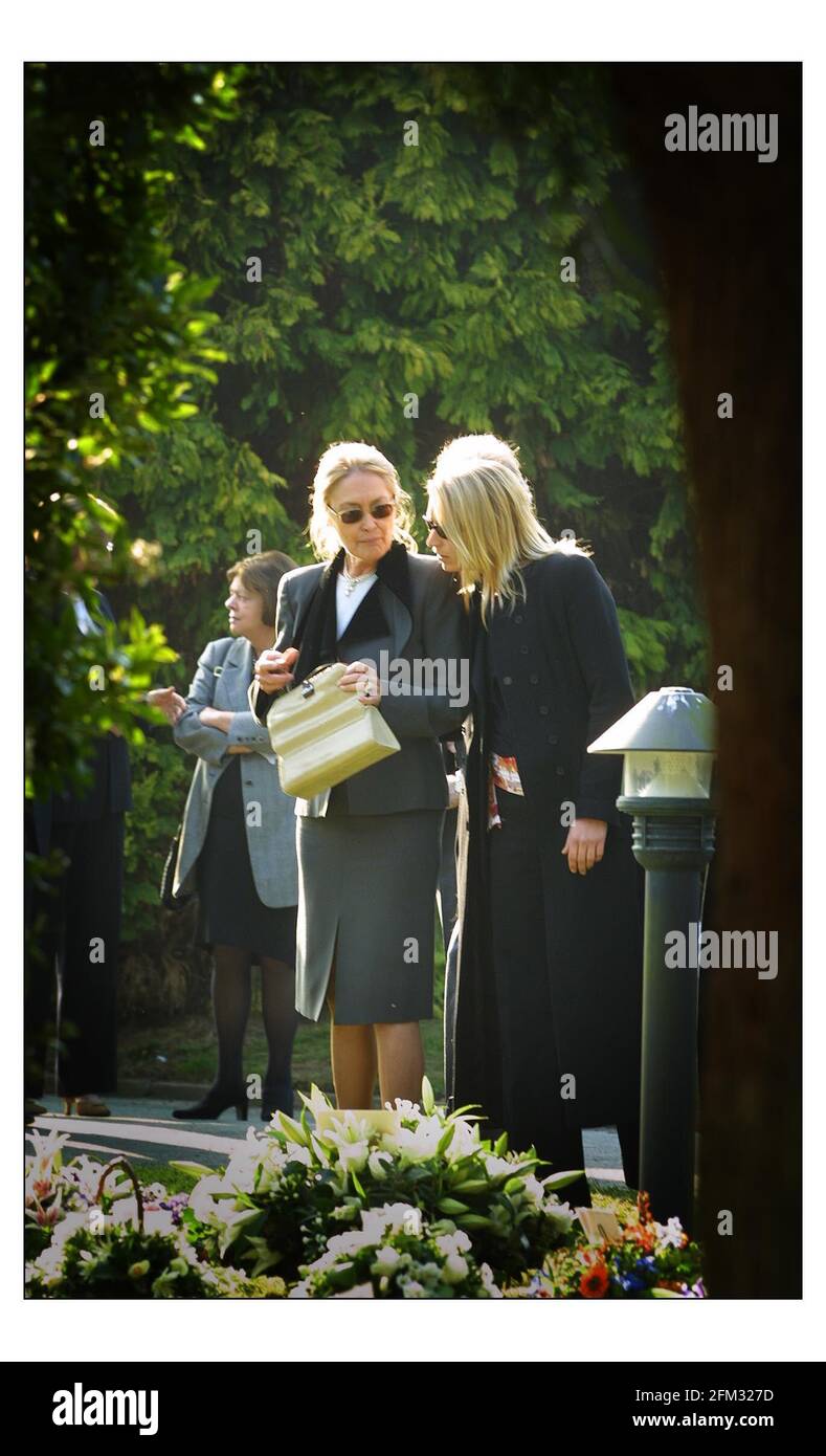 Funeral of Adam Faith at the cremitorium in Royal Tunbridge Wells. His ...
